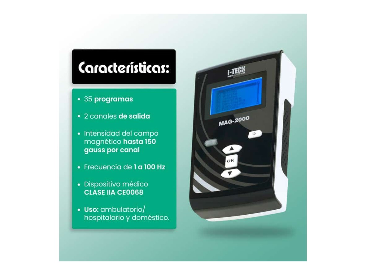 Pack Magnetoterapia Mag 2000 con Tap2000 y par de solenoides